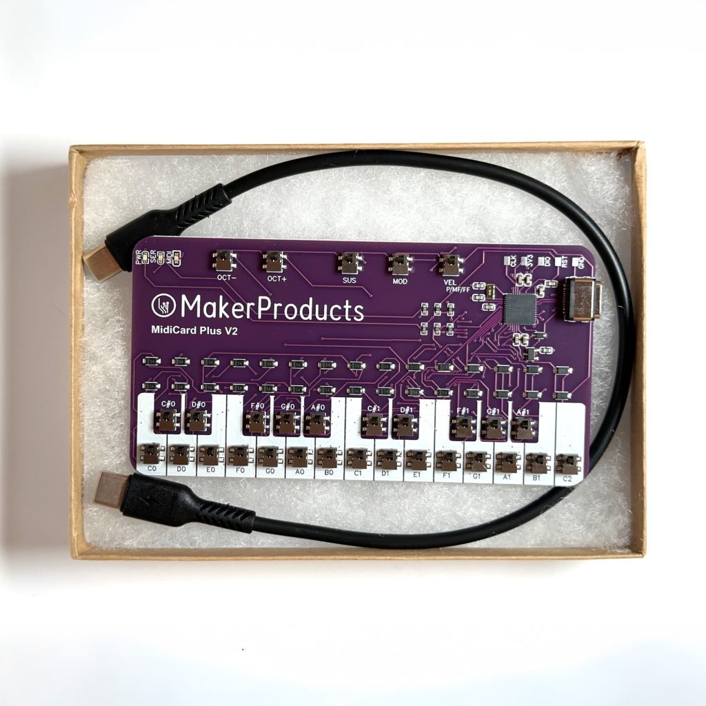 MidiCard Plus 25 Key Small MIDI Piano Keyboard Controller - MakerProducts